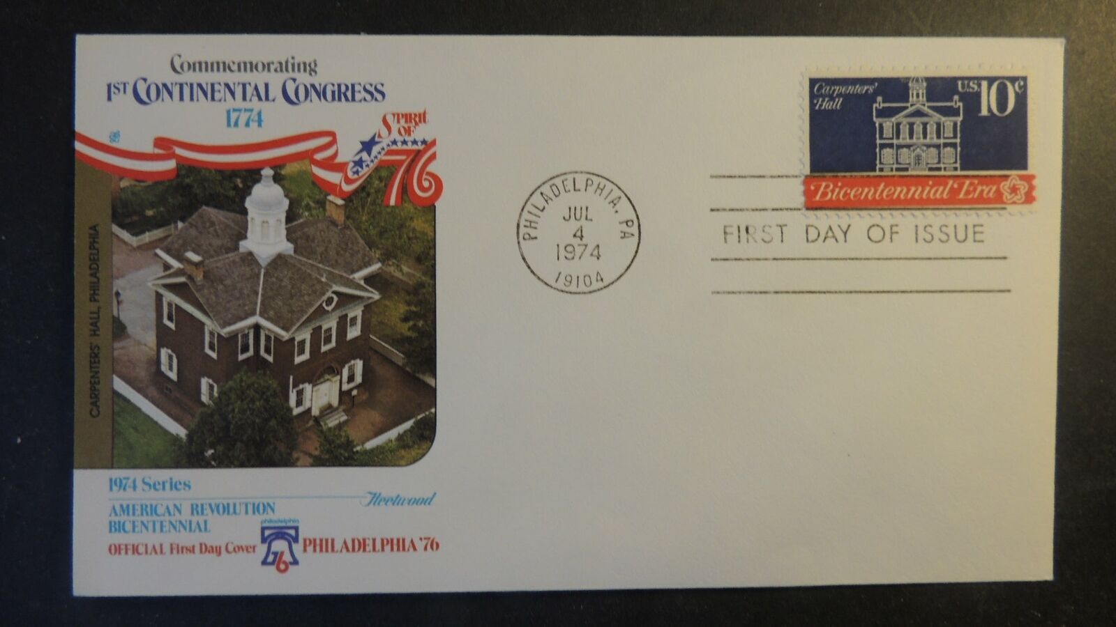 USA 1974 FDC bicentennial american revoluion philadelphia postmark #2 ...