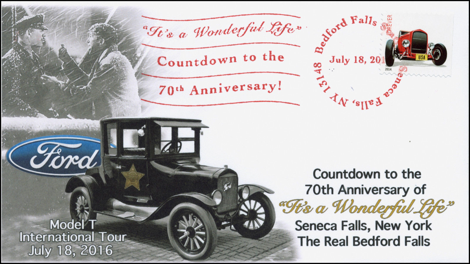2016, Seneca Falls NY, It's a Wonderful Life Countdown, Model T's, 16 ...