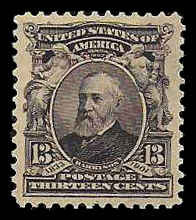 PCBstamps US # 308 13c Benjamin Harrison, MNH, (4) | United States ...