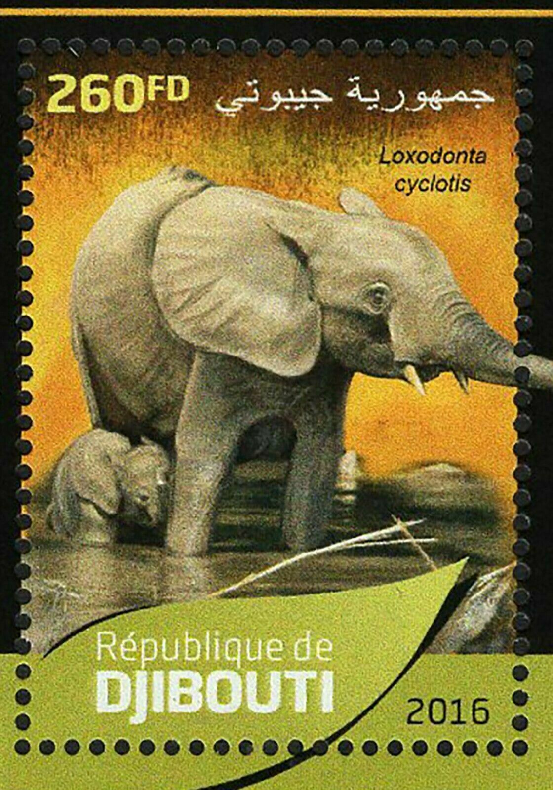 Elephants Stamp Loxodonta Africana Wild Animal S/S MNH #1291 ...