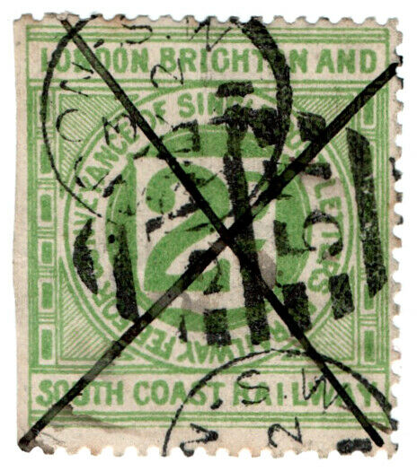 (I.B) London Brighton & South Coast Railway : Letter Stamp 2d (London ...