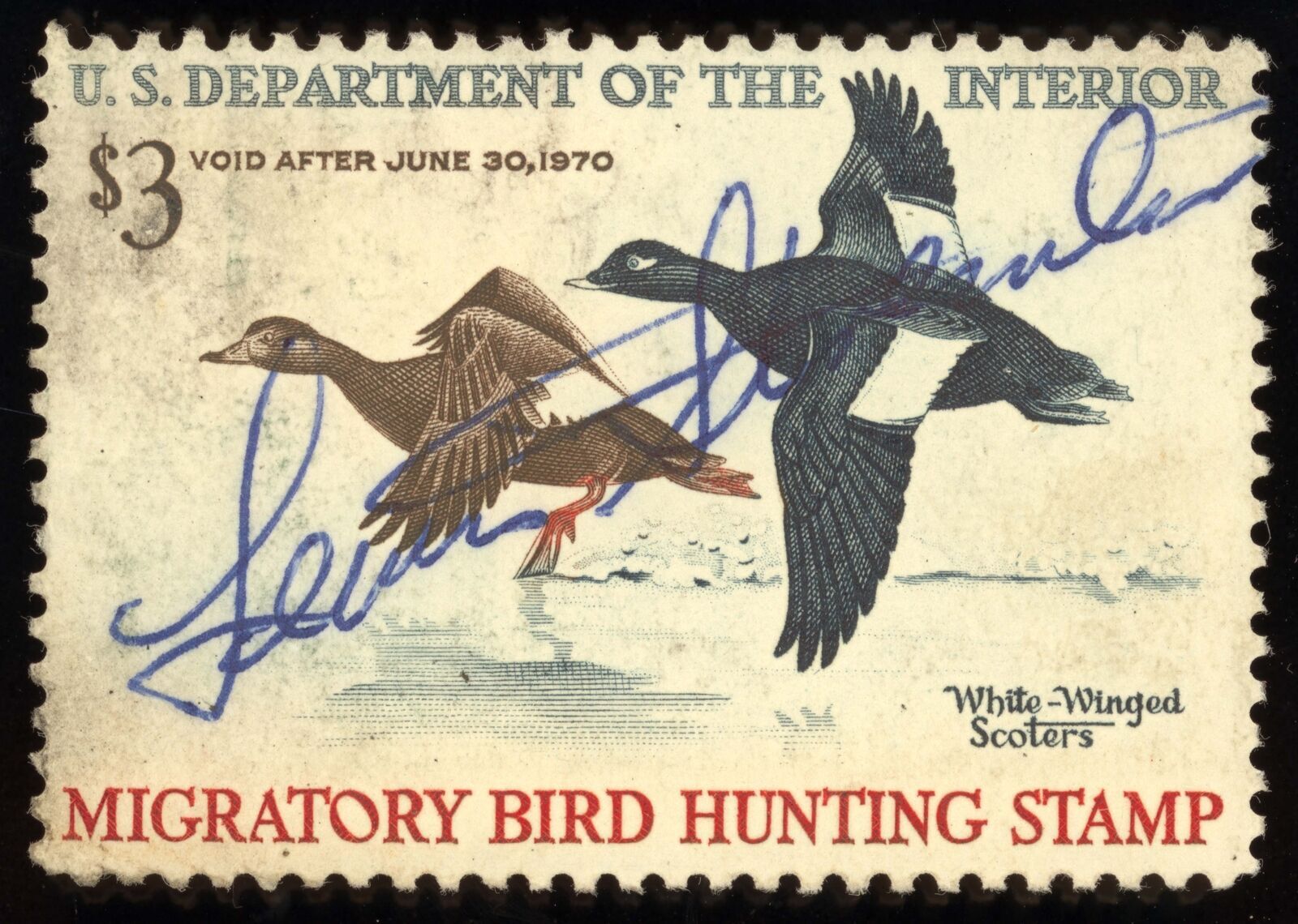 US Scott RW32 Used $3 multi. Three Canvasback Drakes Lot Q029 bhmstamps ...