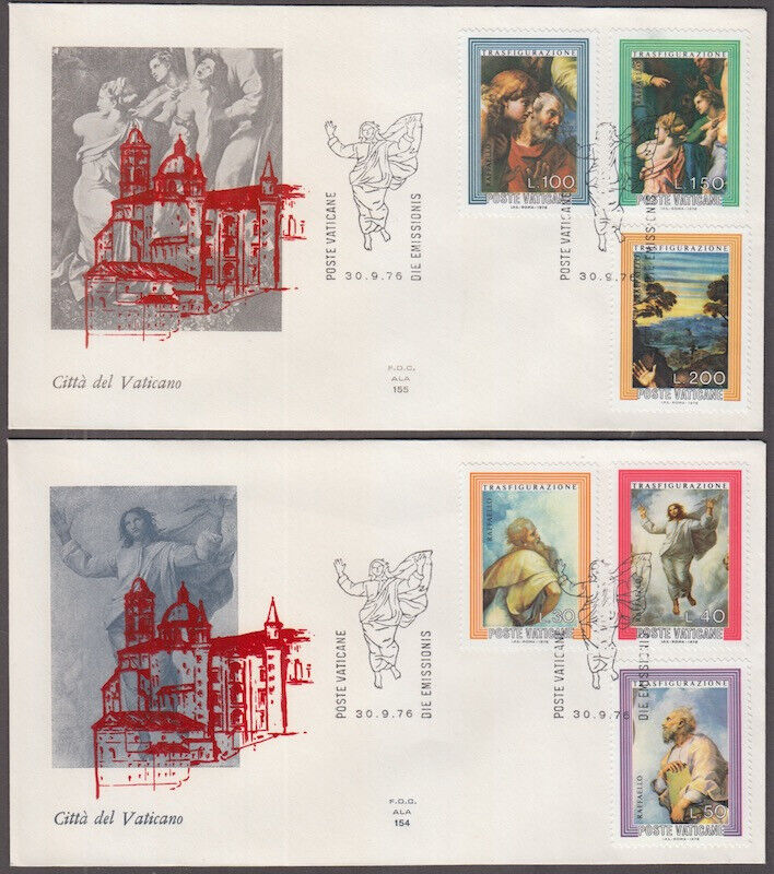 Vatican Sc #595-600 SET of 2 FDC X 6 Bible - Moses, Elijah, and More ...
