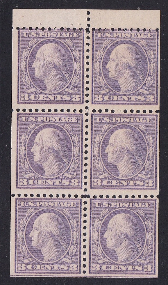 US 502b, Booklet Pane of 6, Hinge Marking on 1 Stamp | United States ...