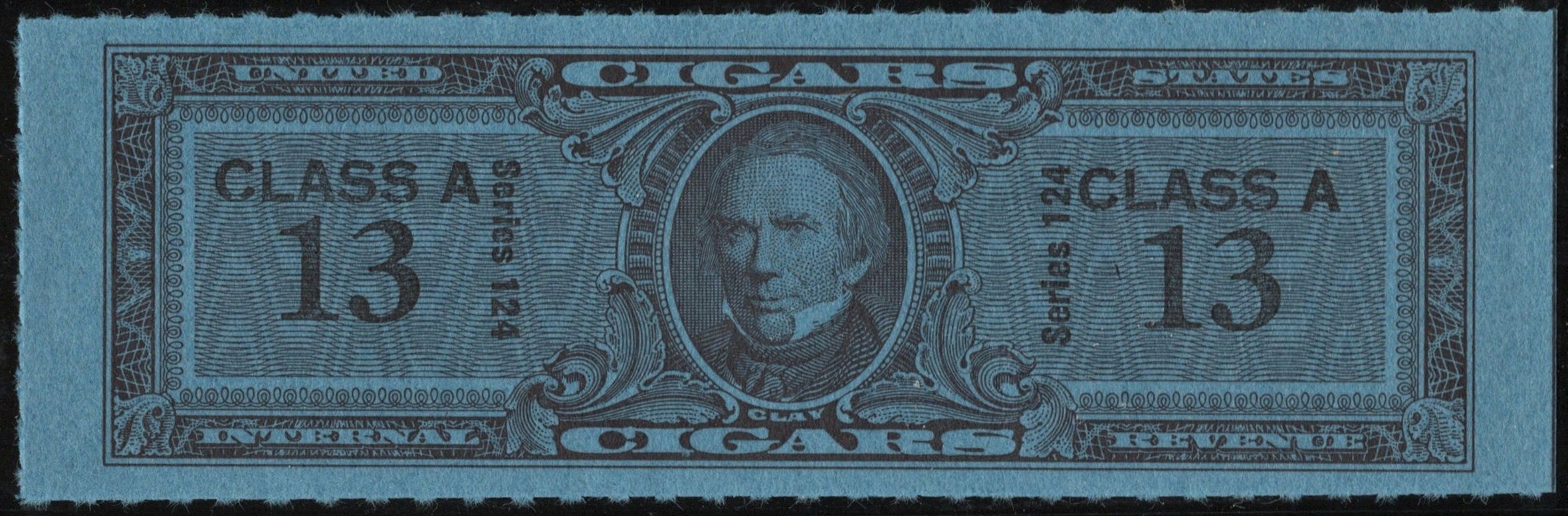 TC2508a Series 124: Class A Cigar Revenue Stamp: 13 Cigars (1954) NGAI ...