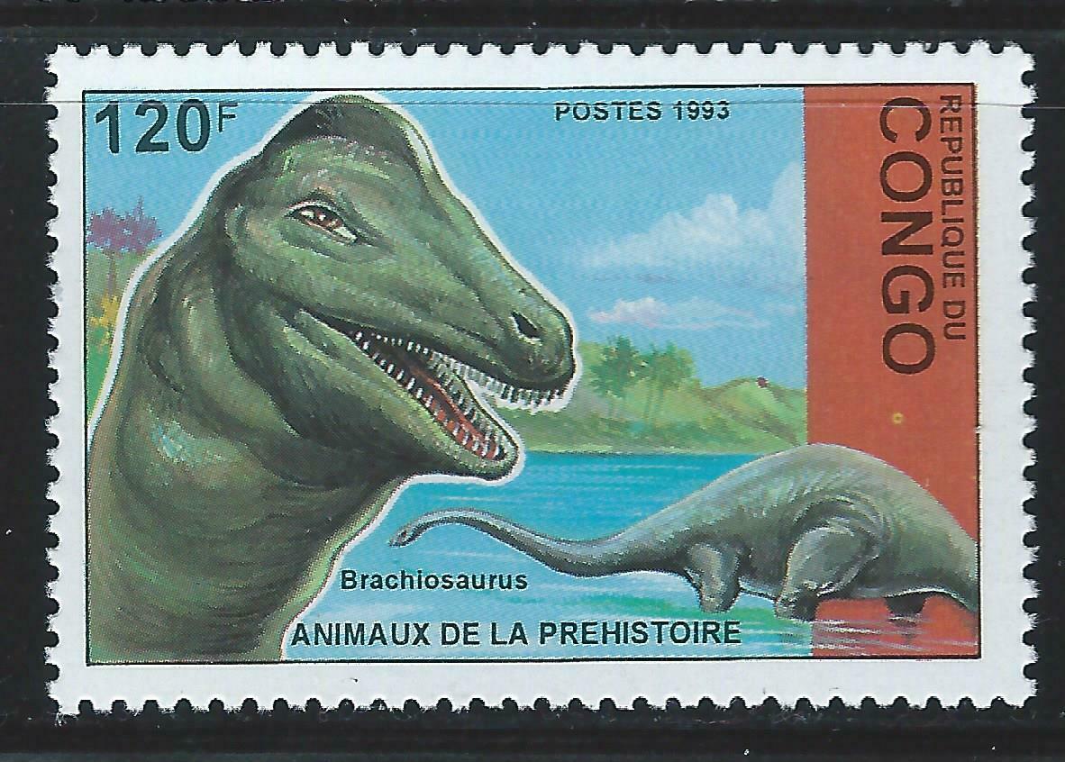Congo Sc 1043-8Ss Prehistoric Animals Brontosaurus, Pteranodon ...
