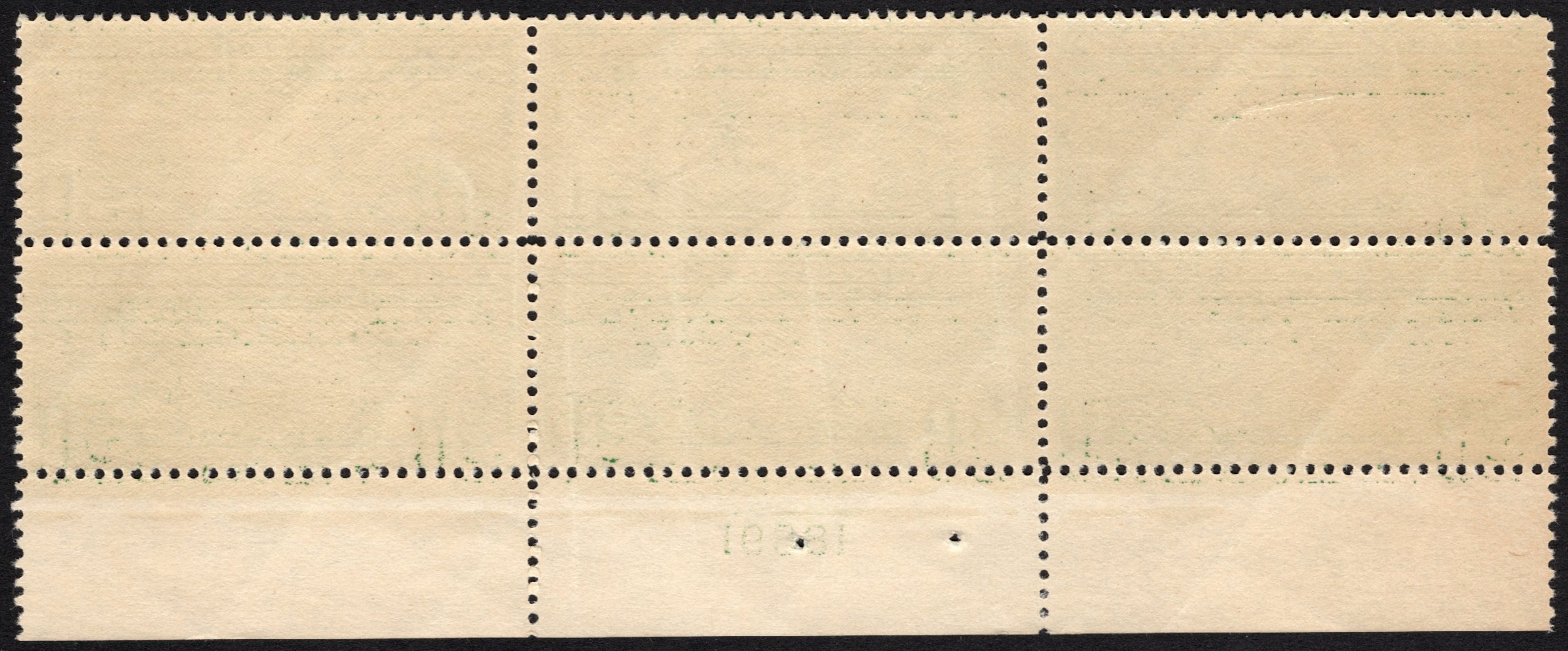 MNH 1927 Mail Planes Over the U.S.A. PNB of Six Stamps, Scott #C9 ...