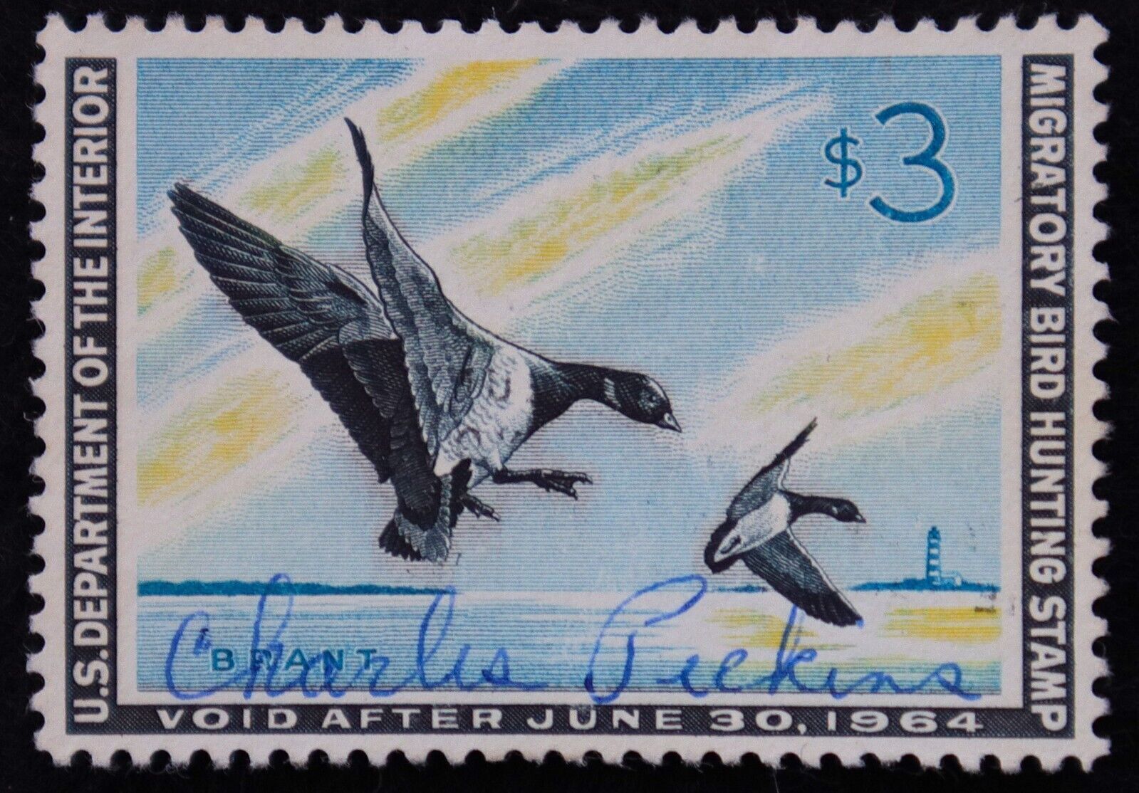 U.S. Used Stamp Scott #RW30 $3 Federal Duck Hunting, Superb. A Gem ...