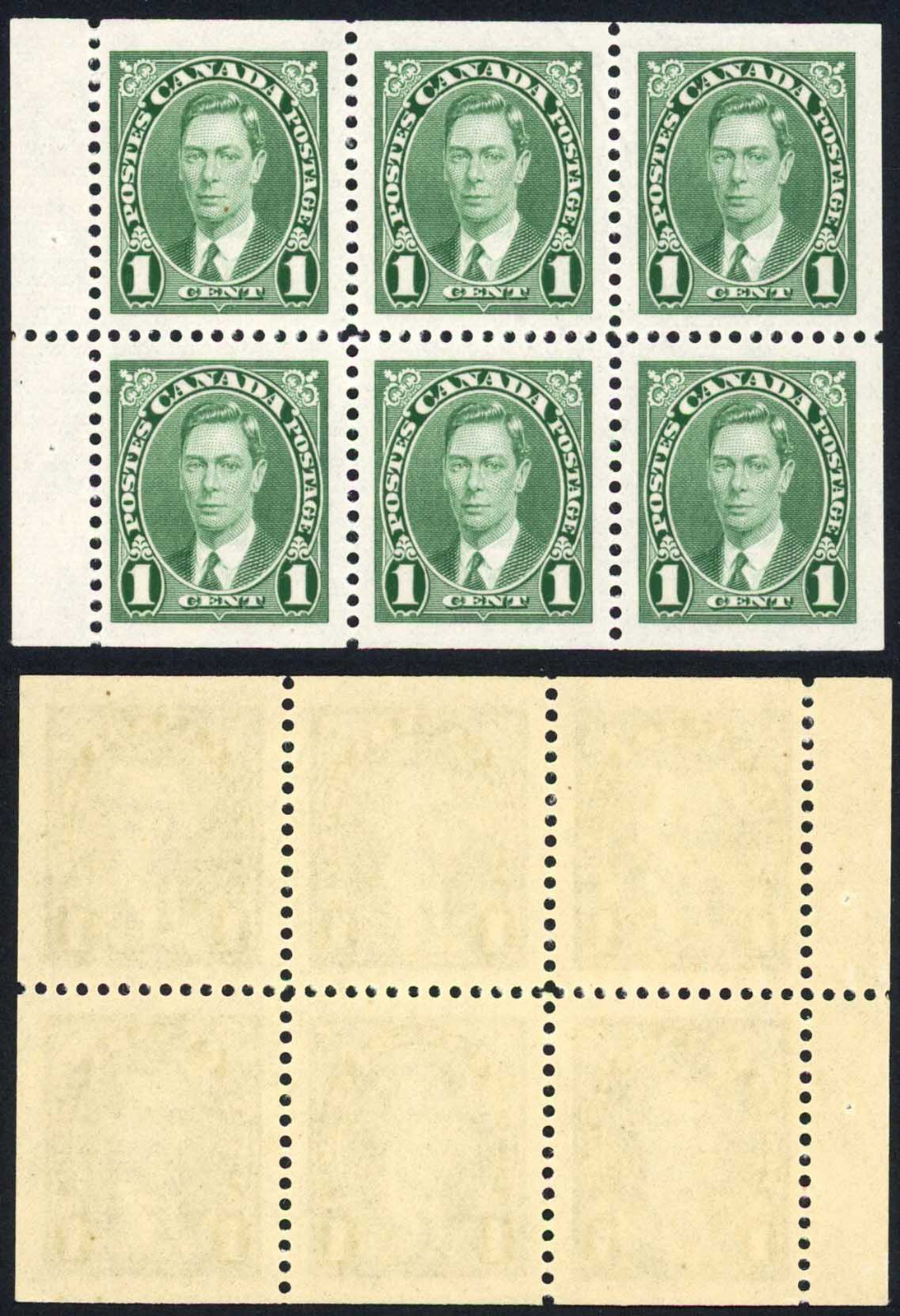 Canada SG357b 1c Booklet pane of 6 FINE U/M Cat 12.50 pounds | Canada ...