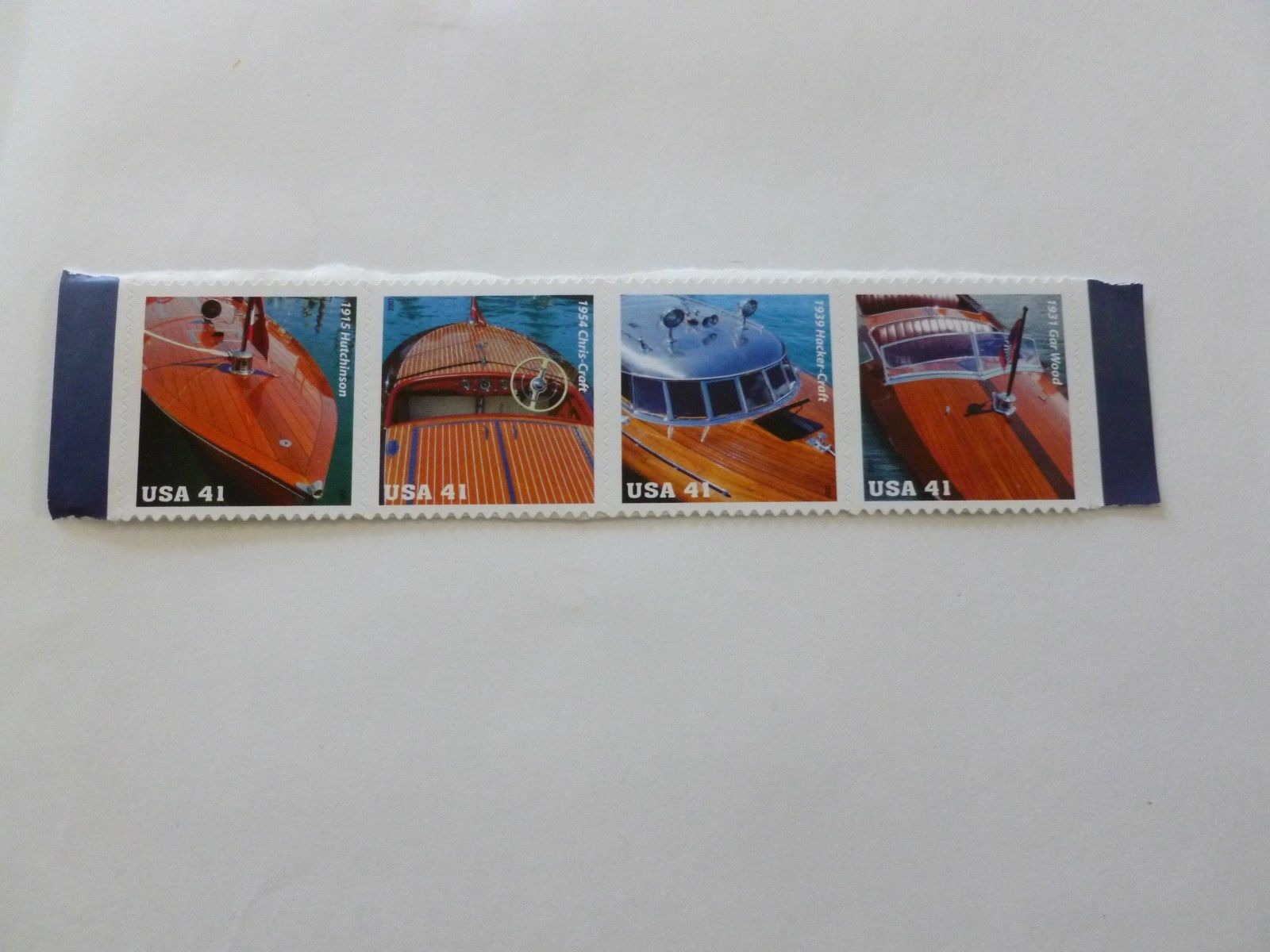 United States Scott 4160 - 4163, the 41 cent Speedboat strip of 4 ...
