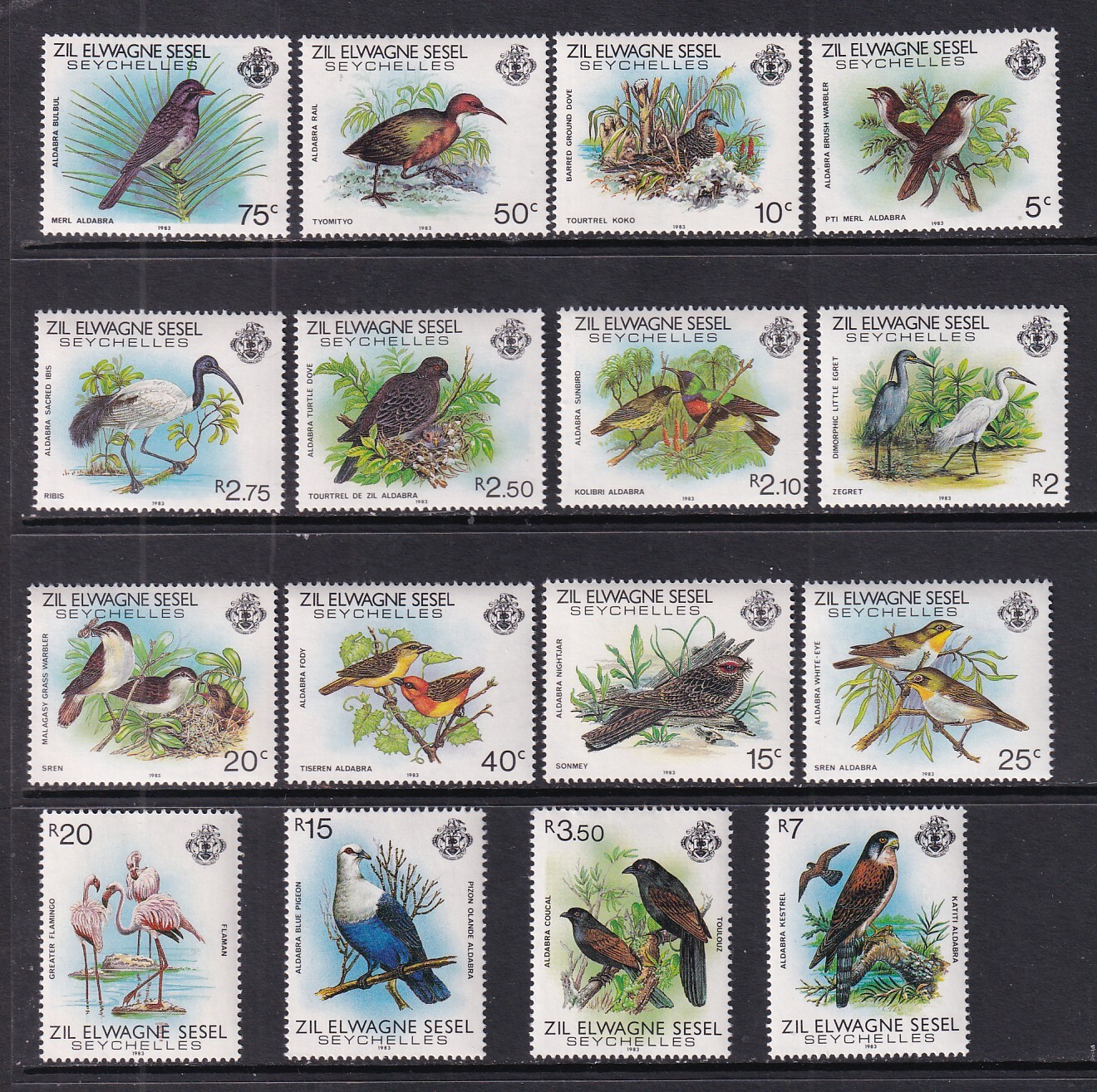 Seychelles Zil Elwagne Sesel 50-65 Animals MNH VF | Africa - Seychelles ...