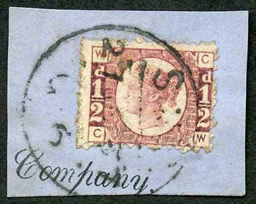 1/2d Bantam (CW) Plate 11 Fine Used on Piece | Great Britain, Stamp ...