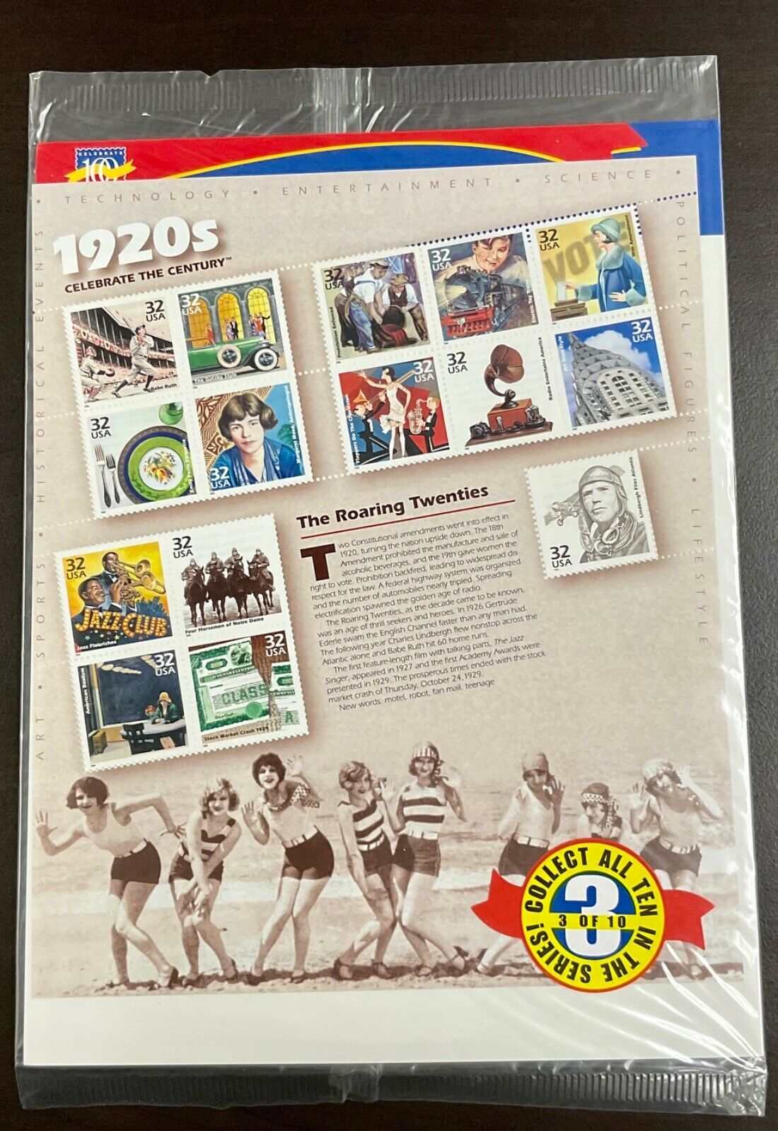 3182-3191 Celebrate The CENTURY Collection 10 Sheets of MINT stamps ...