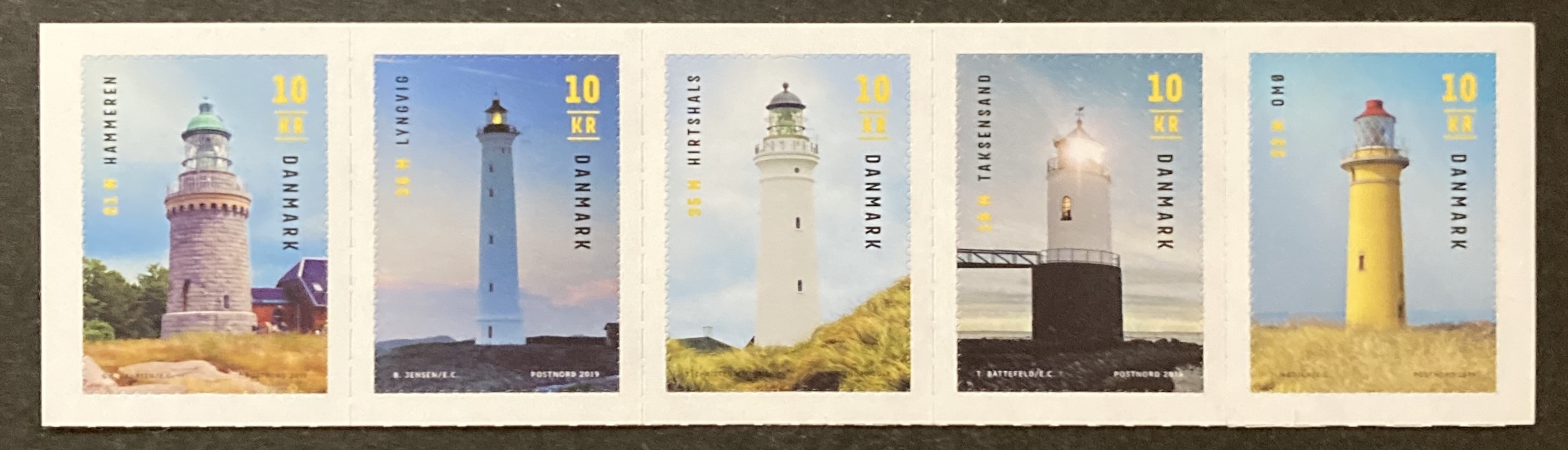 Denmark 2019 #1823-7 Strip, Lighthouses, MNH. | Europe - Denmark ...