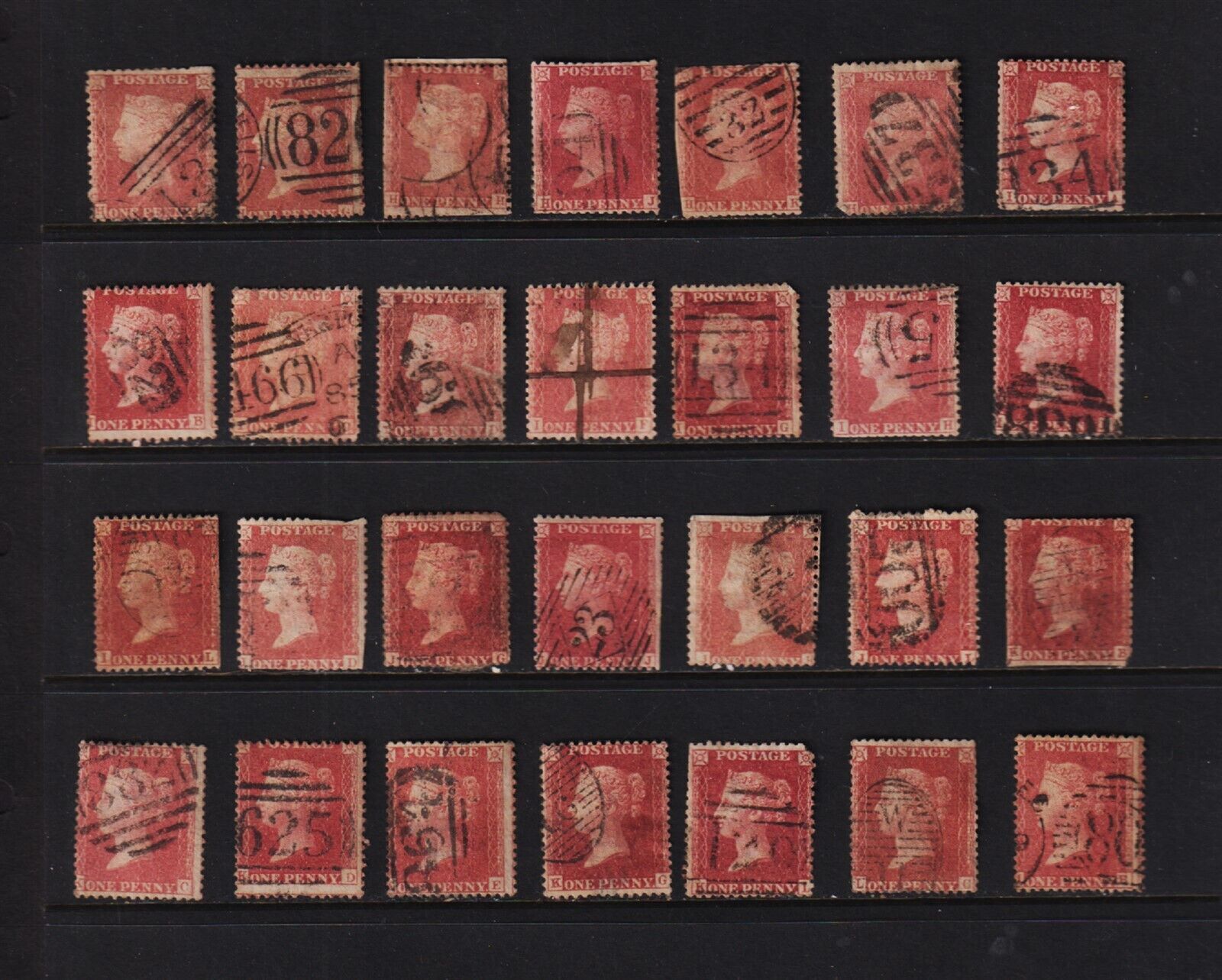 Great Britain - #20 x 28 different corner letter combinations - cat ...