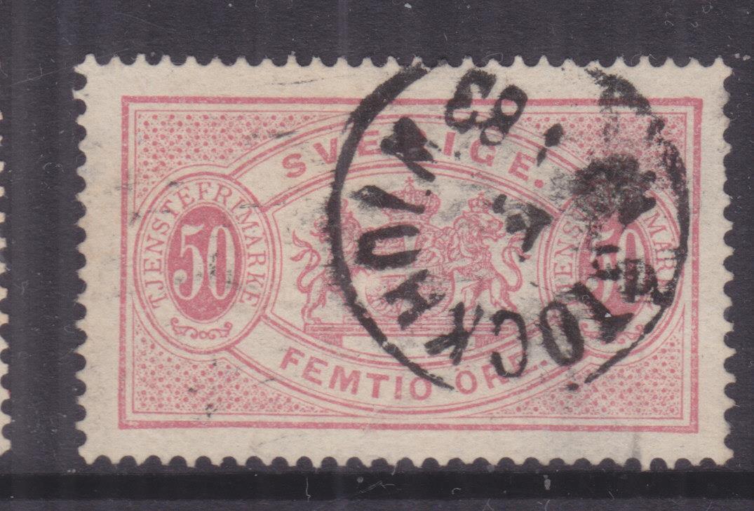 SWEDEN, OFFICIAL STAMPS, 1886 perf 13 , 50o. Rose, used. | Europe ...