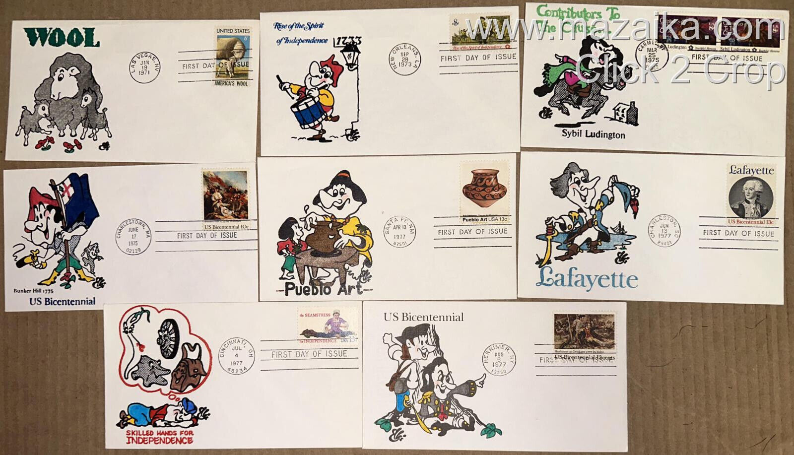 Ellis Animated Collection SET of 16 Diff Handpainted Handcolored 1971 ...