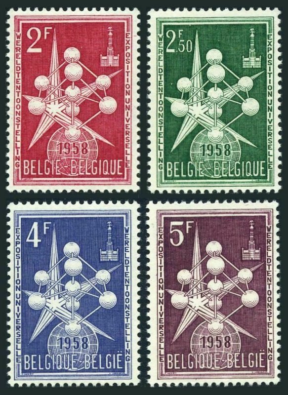 Belgium 500-503, MNH. Mi 1054-55,1091-92. World Fair in Brussels, 1958 ...