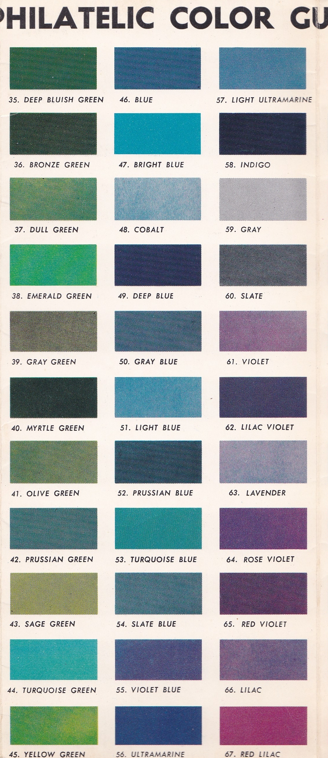 Philatelic Color Guide | Publications & Supplies - Accessories, Stamp ...