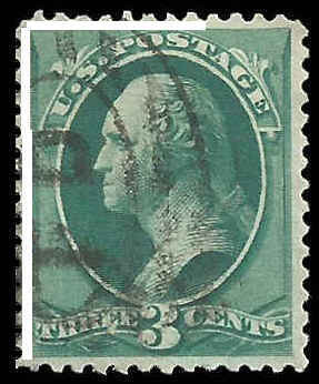 # 184 Green Used Pair Left Stamp VF Right Stamp XF Nice Cancel SCV-70. ...