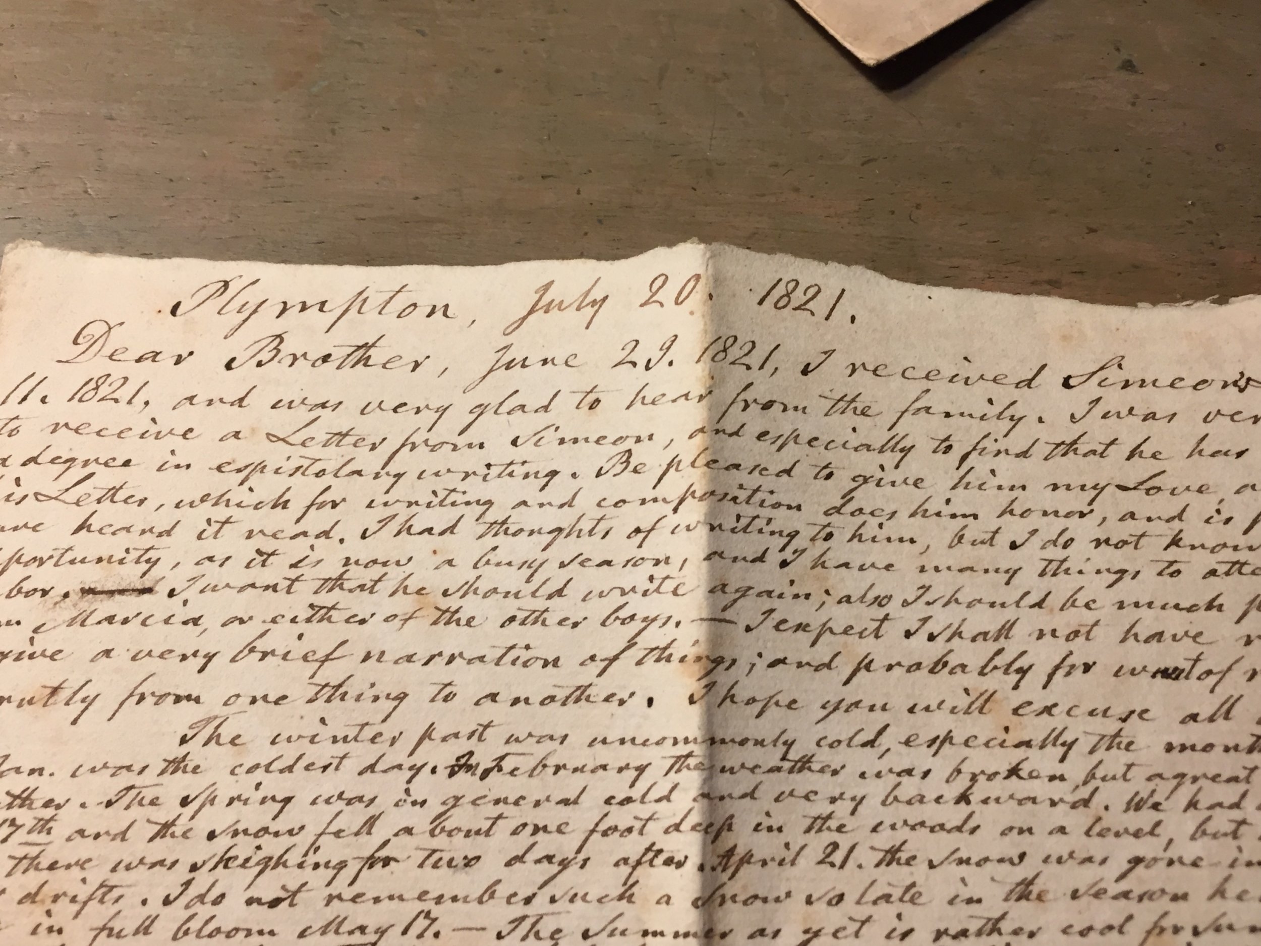 1821 letter to major Levi Bradford / HipStamp