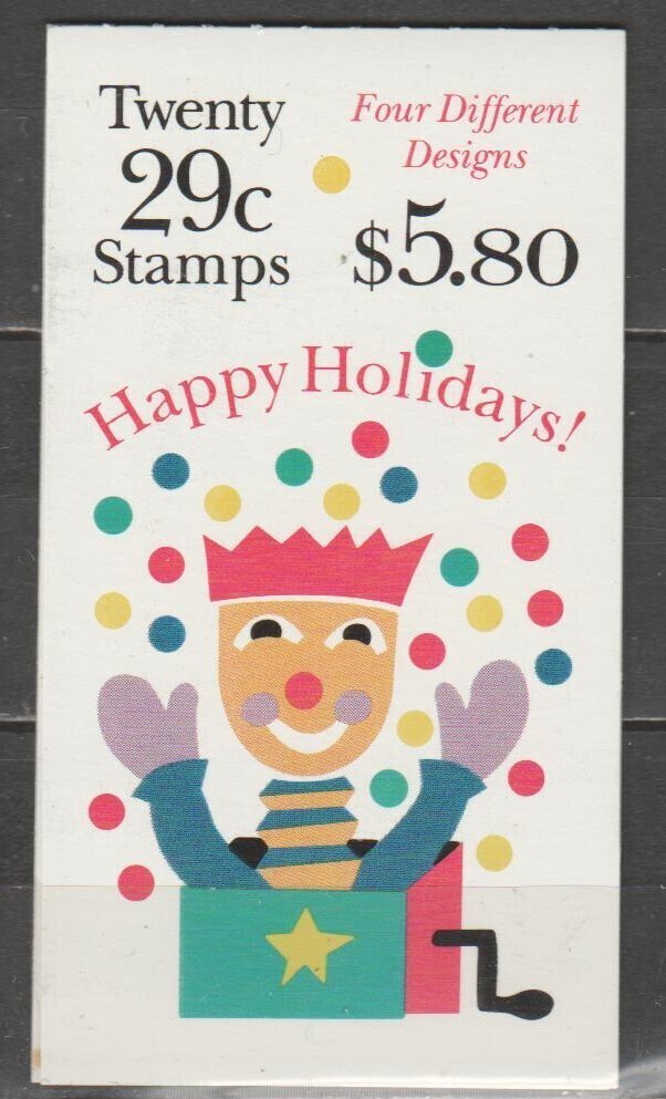 BK212, UN-Exploded-Booklet, #2798a/b, "Jack-in-Box/Reindeer" MNH, .29 ...