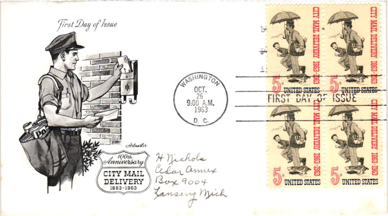 #1238 City Mail Delivery - Artmaster Cachet | United States, General ...