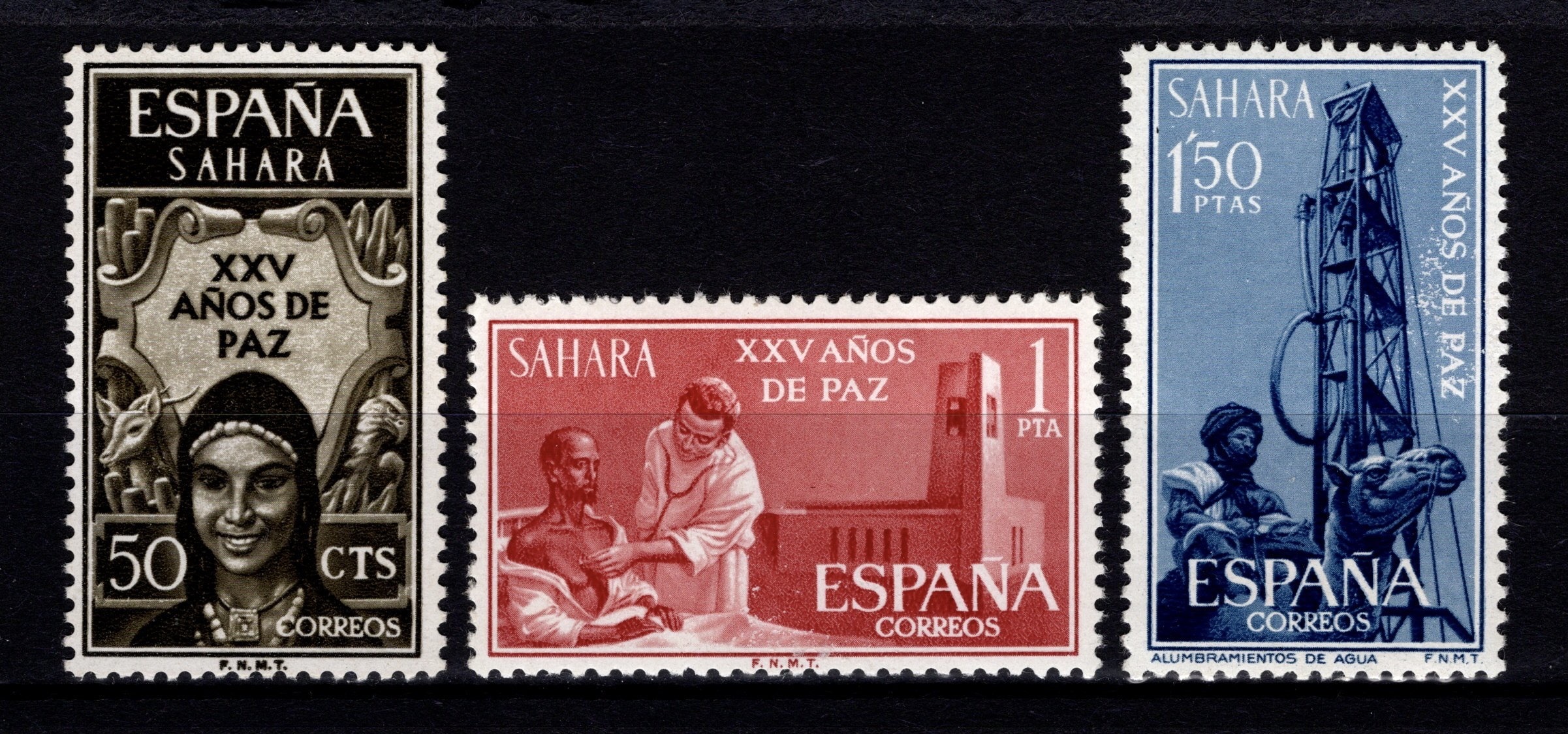 Spanish Sahara 1965 25th Anniv. of End of Spanish Civil War, Set [Mint ...