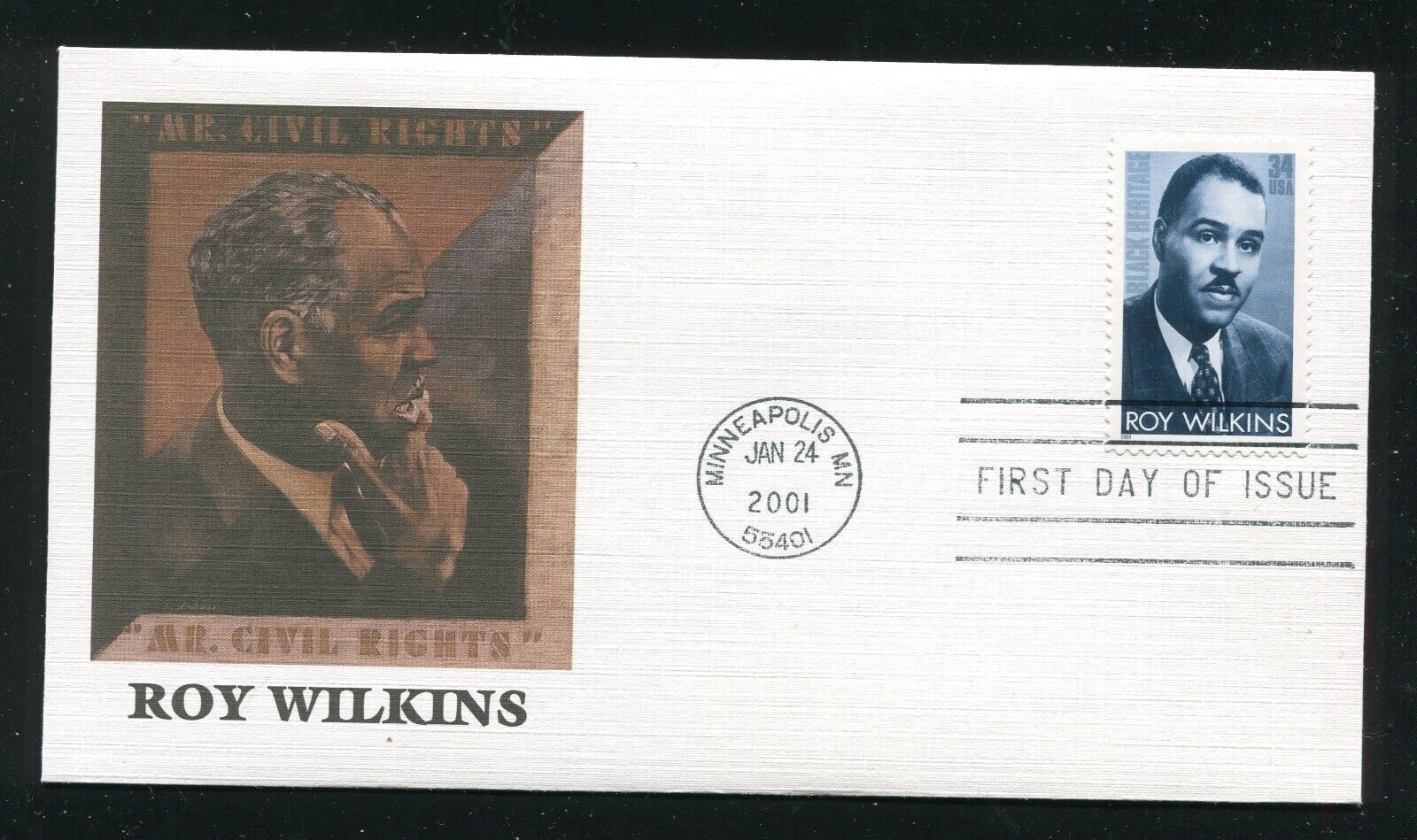 3501 Roy Wilkins Fleetwood First Day Cover 2001 Black Heritage | United ...