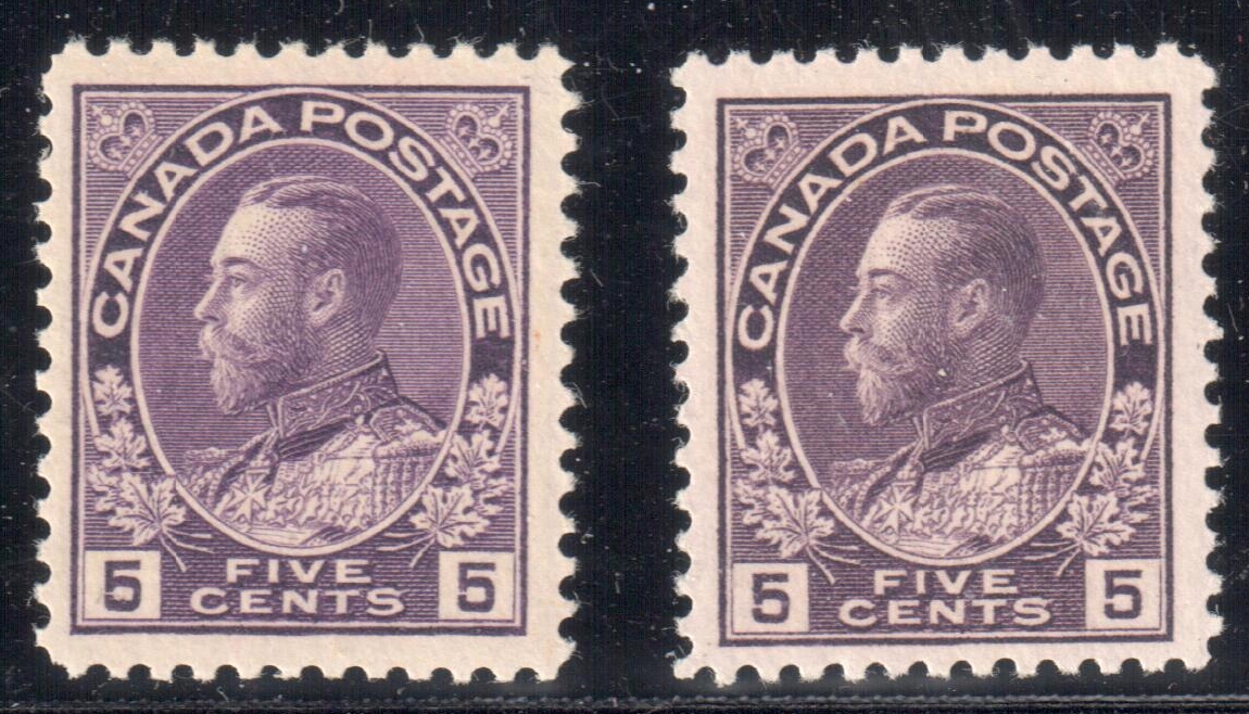 Canada VF NH #112- 112a, c, i, ii, iii (112c has minor wrinkle) C$1275. ...
