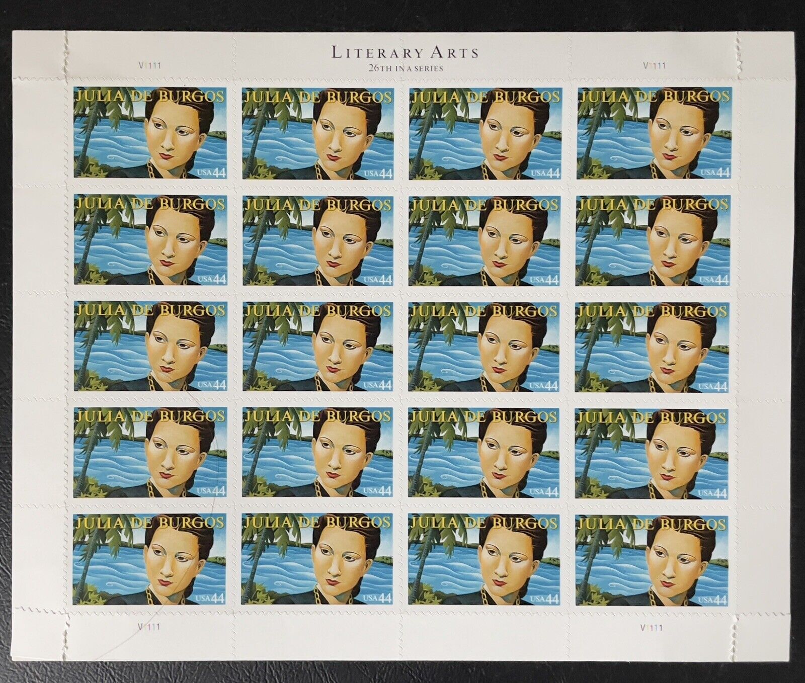 Scott #4476, 44c Julia de Burgos, Mint sheet of 20, Self-adhesive ...