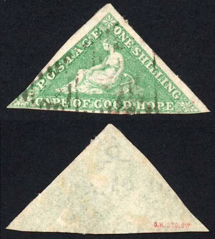 Cape of Good Hope SG21 1/- Bright Emerald Green Cat 750 pounds | Africa ...