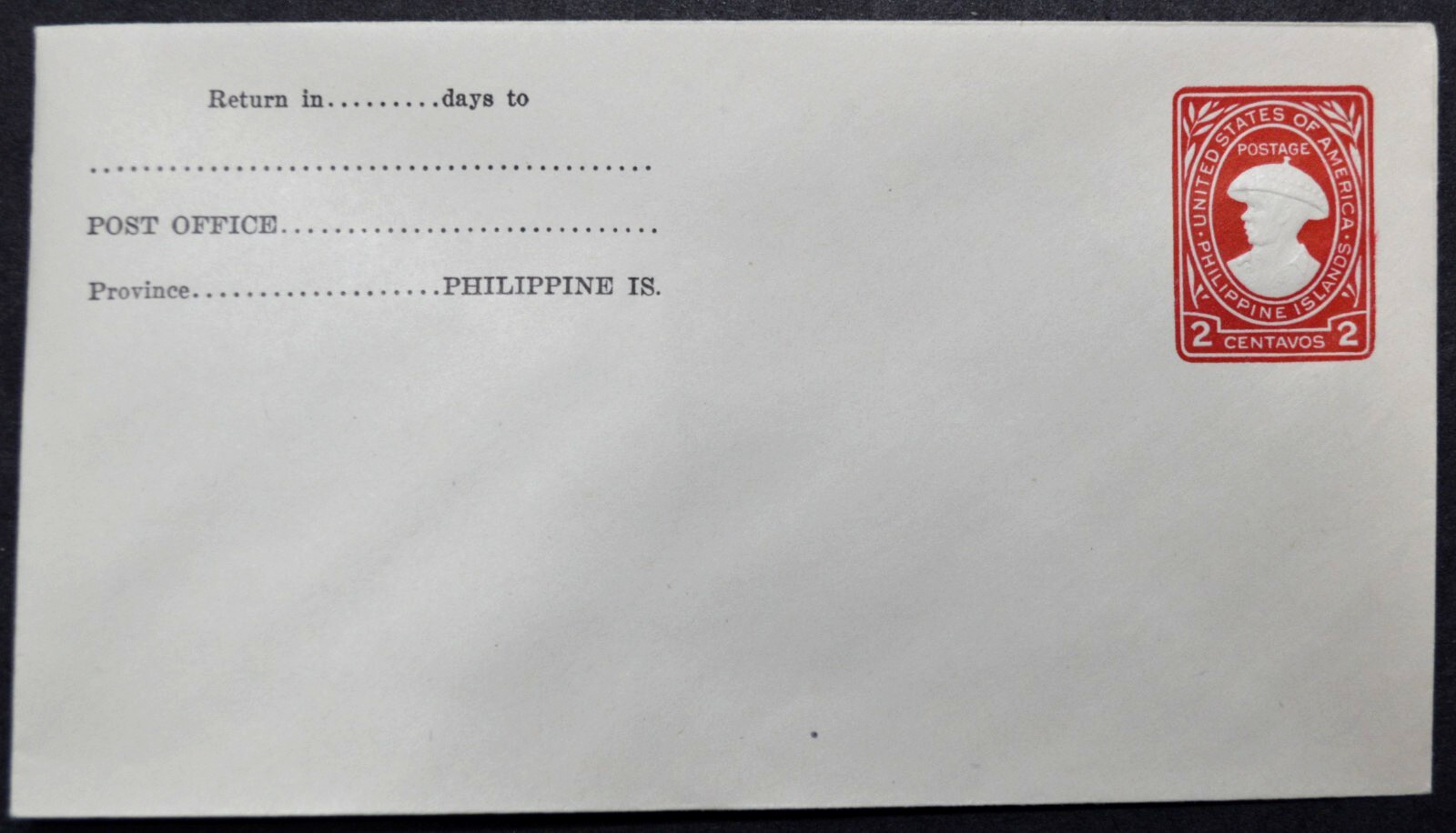 1935 Philippines Sc. #U41 stamped envelope, mint entire, very good ...