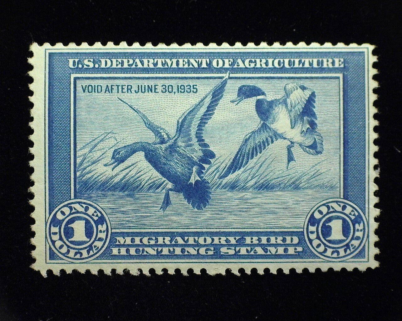 HS&C: Scott #RW1 1 Dollar Hunting Permit Mint F NH Reperforated. - US ...