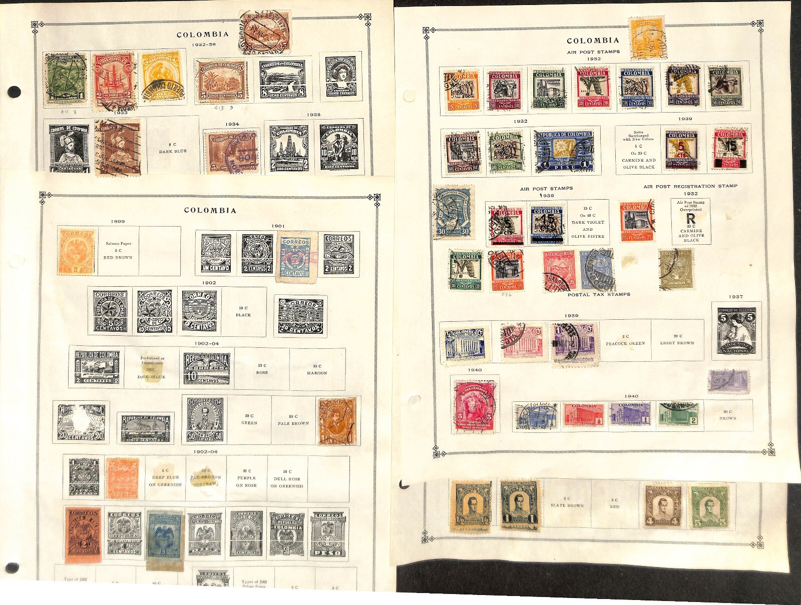 Columbia Stamp Collection on 60 Scott International Pages, 1865-1970 ...