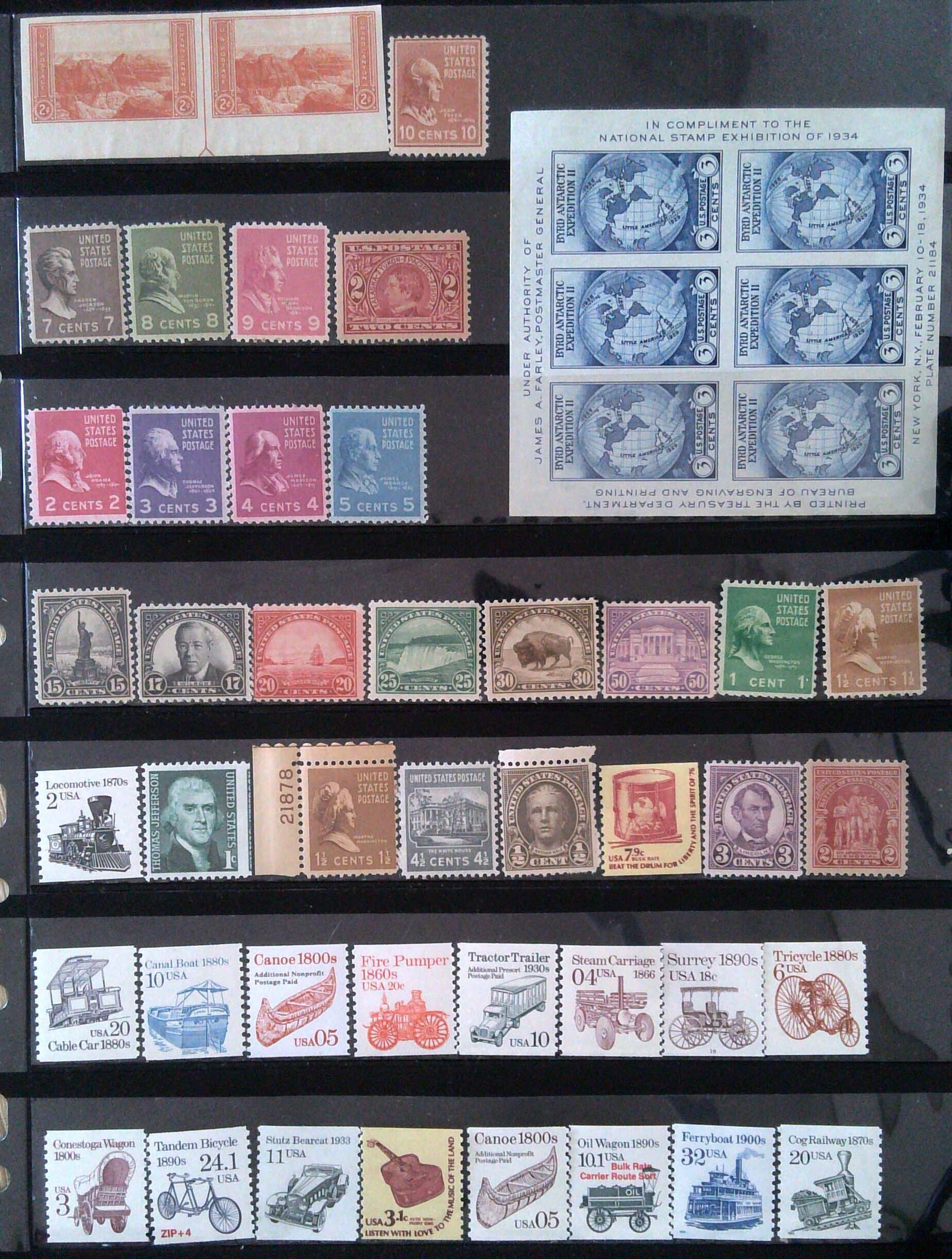 US Starter Collection including FoB Lot with P# Blocks of 4 - Unused ...