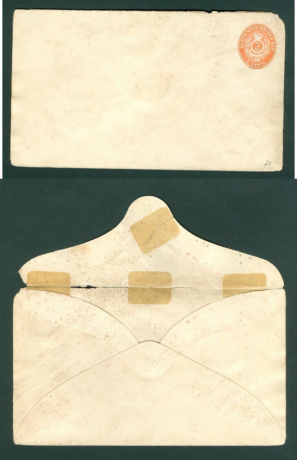 Danish West Indies. Stationery.Stamped Cover/Envelope. 3 Cents Orange ...