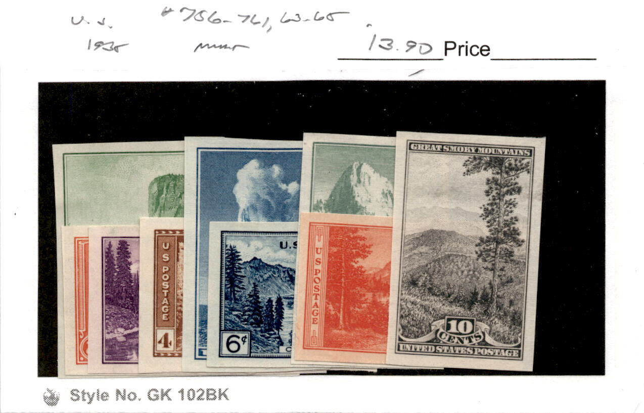 United States Postage Stamp, #756-761, 763-765 Mint, 1935 National ...