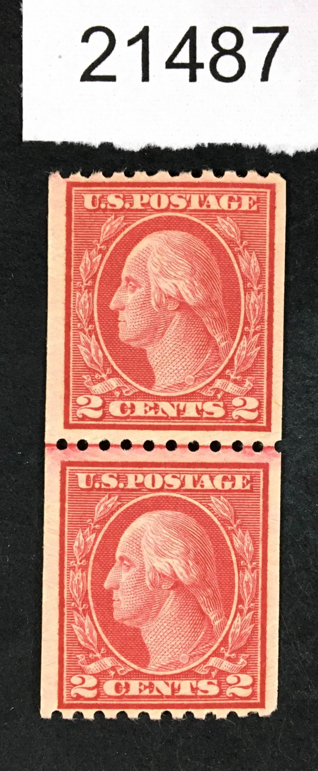 US Stamps # 487 Line Pair Mint OG NH $275 LOT #21487 | United States ...
