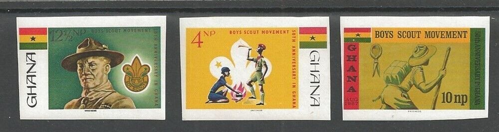 1967 Ghana Boy Scouts Baden Powell Imperf | Africa - Ghana, Stamp ...