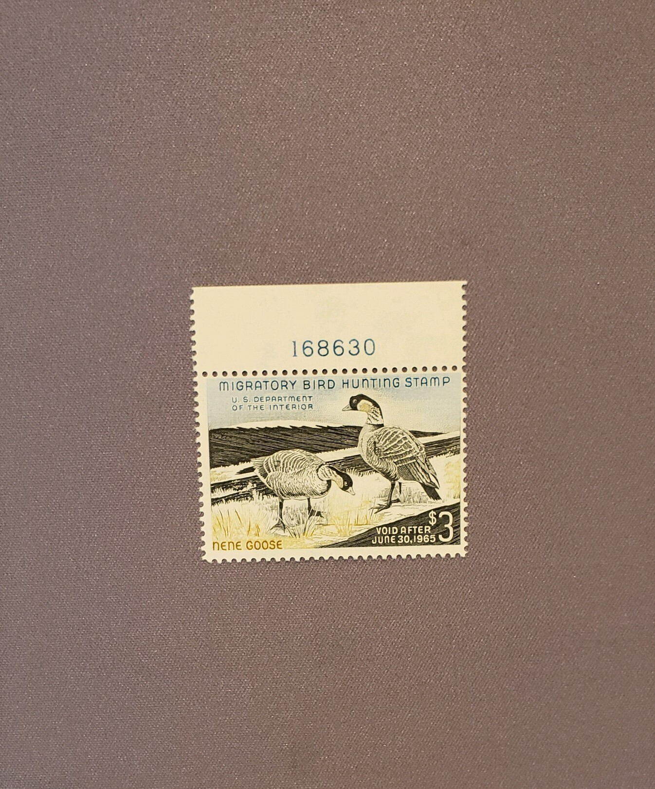 RW31, Nene Goose, Mint OGNH w/top plate #, XF, CV $175.00 | United ...