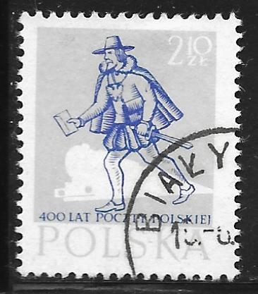 Poland 802: 2.10z Medieval Postman and Train, CTO, VF | Europe - Poland ...