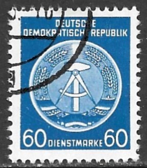 GERMANY DDR 1954 60pf ARMS Official Sc O15 CTO Used | Europe - Germany ...