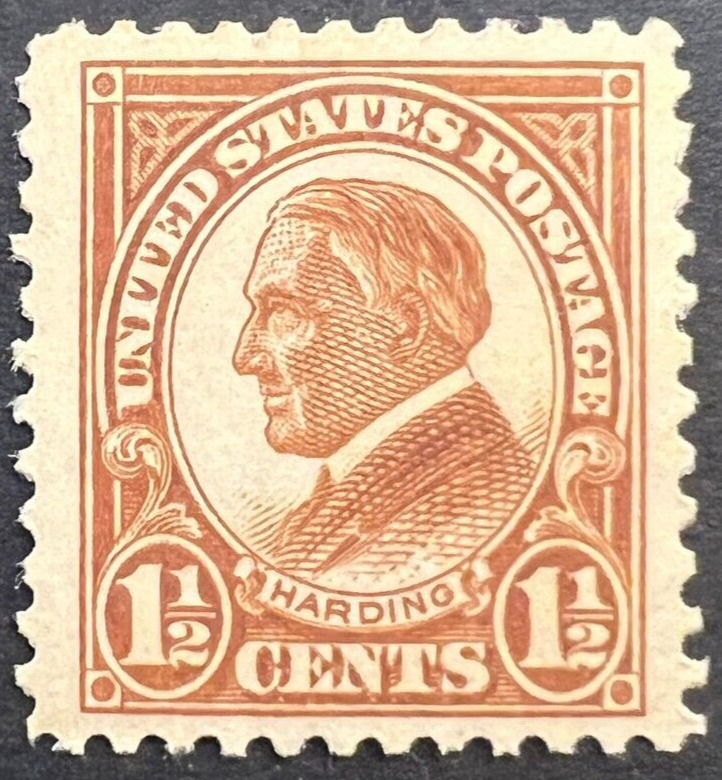 Scott#: 553 - Warren G. Harding 1½¢ 1925 BPE single stamp MNHOG - Lot 3 ...