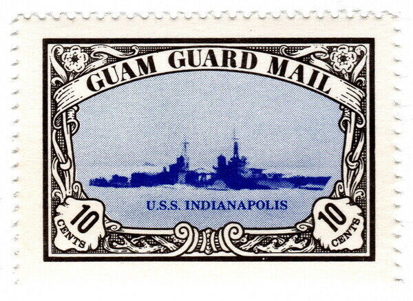 (I.B) Guam Local Post : Guam Guard Mail 10c (USS Indianapolis) | United ...
