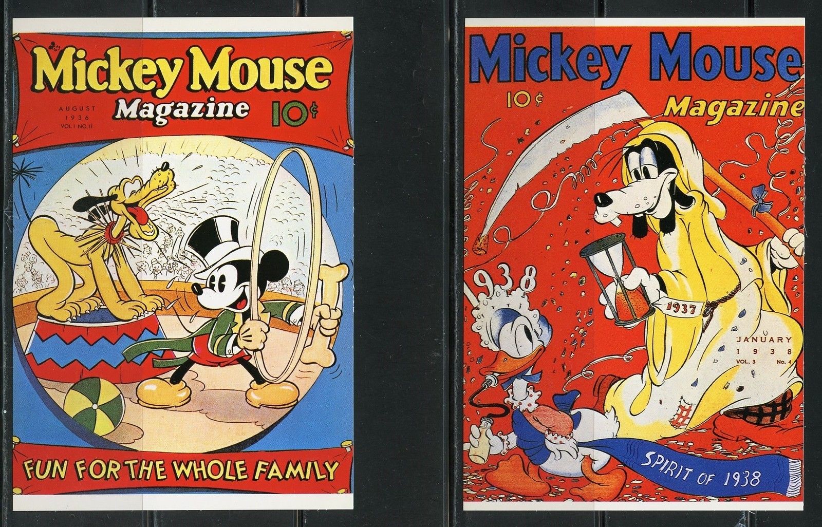 MICKEY MOUSE MAGAZINE SET OF EIGHT MINT PRISTINE POSTCARDS UNUSED ...