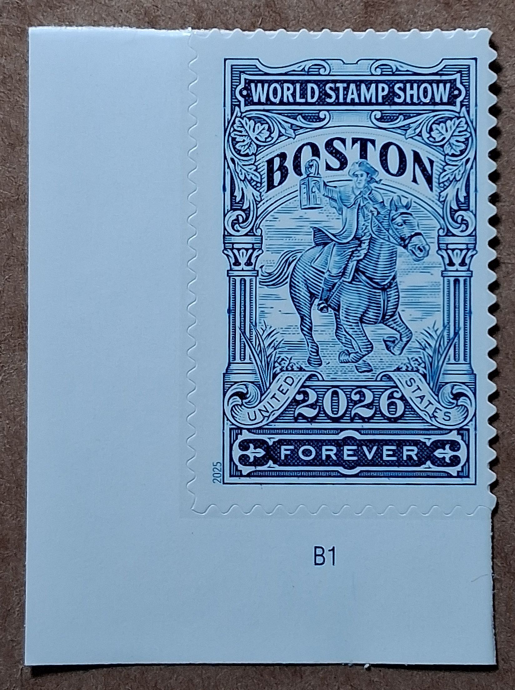 United States 6030 (78c) Boston 2026 World Stamp Show MNH plate #B1 ...