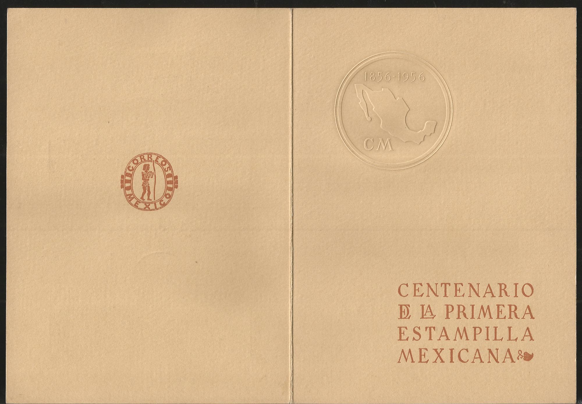 J) 1956 Mexico, Centenary of the First Mexican Stamp, Archaeological ...