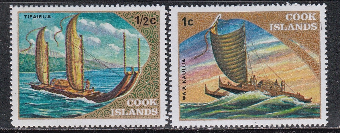 Cook Islands # 357-358, Historic Sailing Vessels, Mint Hinged ...