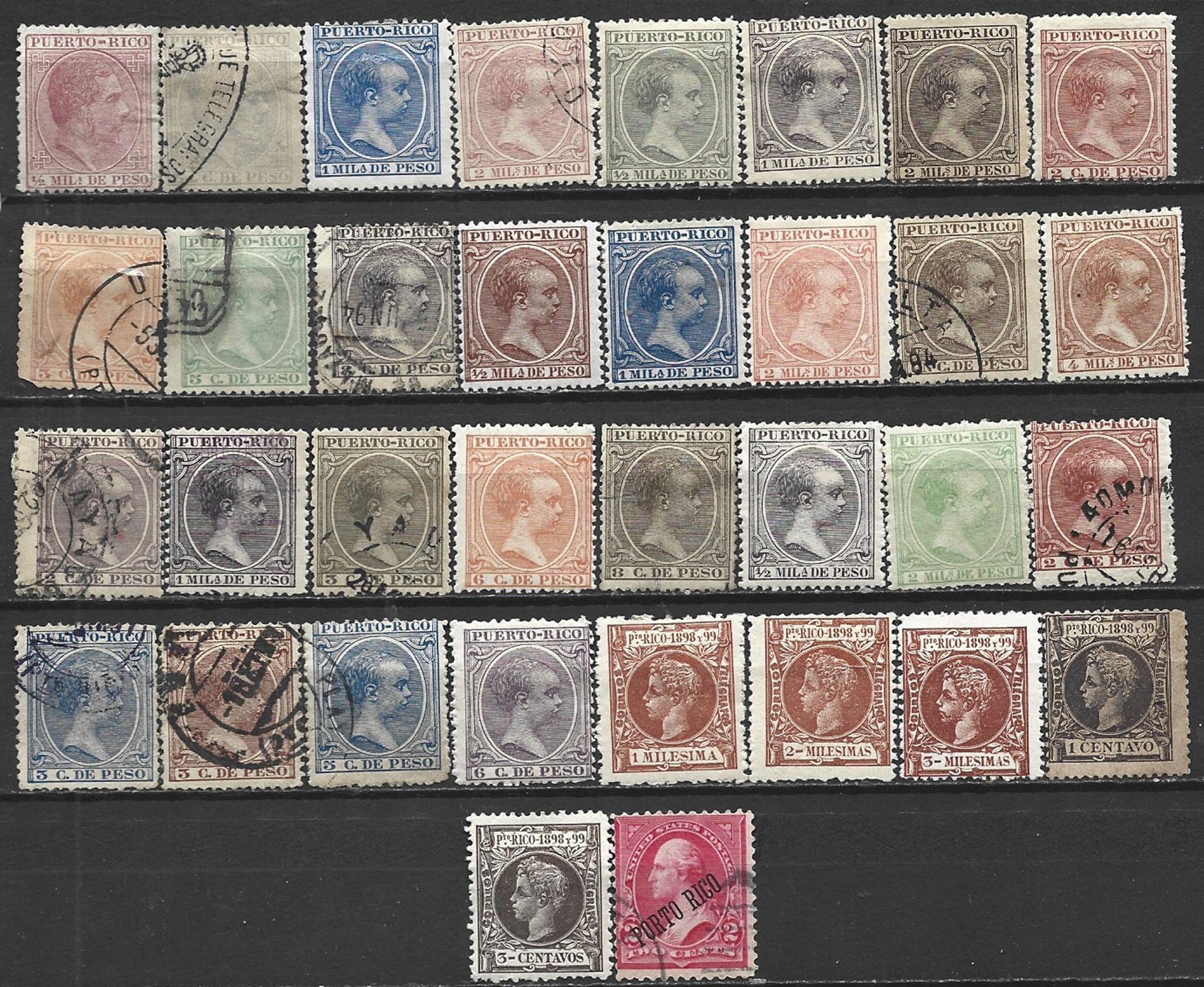Collection LOT 17156 Puerto Rico 34 AC Stamps 1882+ | United States ...